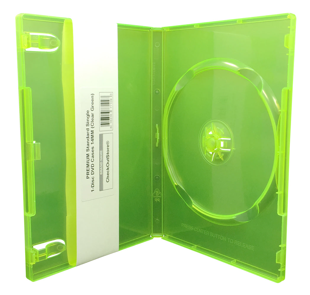 CheckOutStore Premium Standard Single 1-Disc DVD Cases 14mm ...