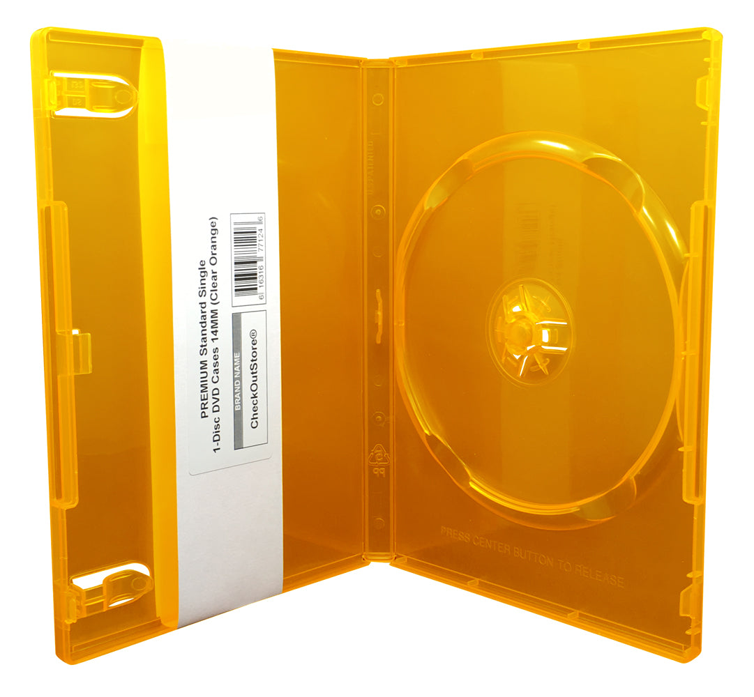 CheckOutStore Premium Standard Single 1-Disc DVD Cases 14mm ...