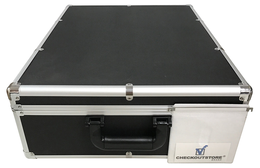 CheckOutStore Aluminum CD/DVD Media Storage Box (Holds Double-sided Pl ...